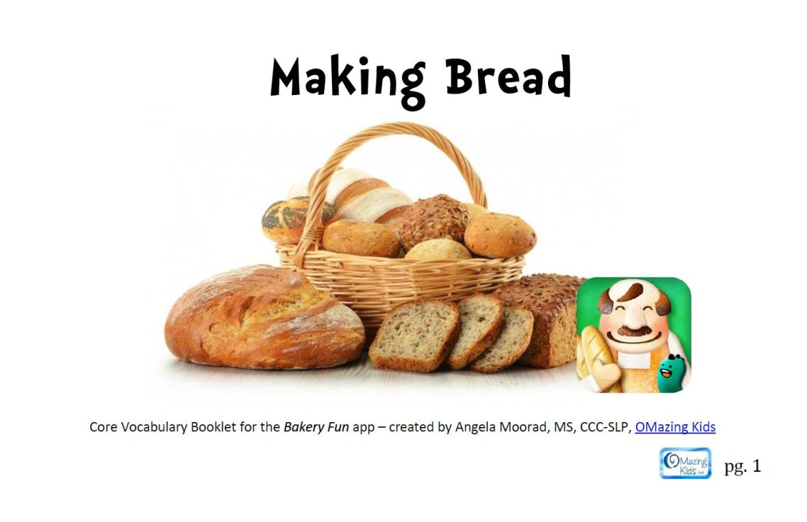 Core Vocabulary – App of the Week & free printable booklet: Baking Fun ...