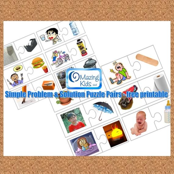 {Free Printable} Simple Problem and Solution Puzzle Pairs | OMazing ...