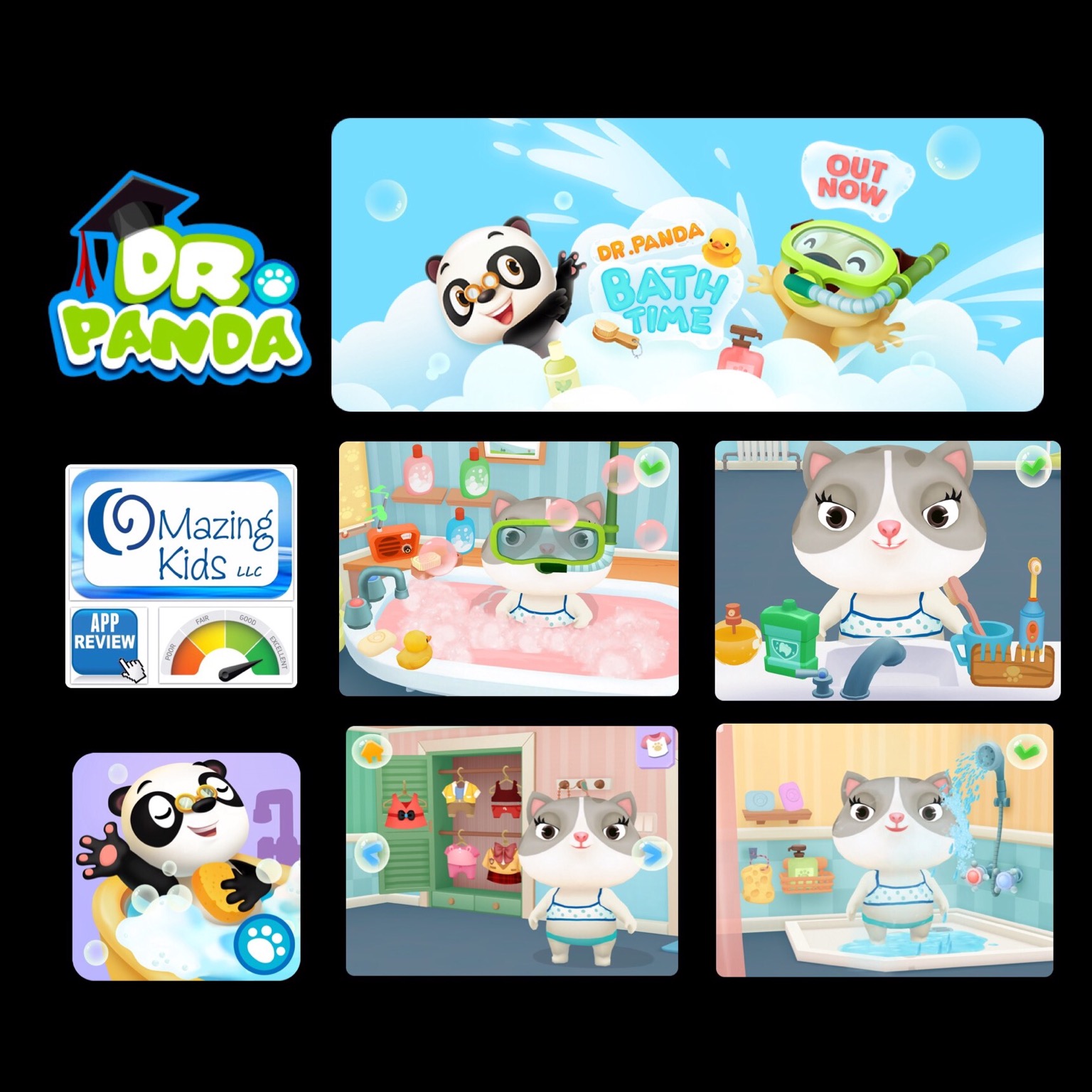 {App Review} Dr. Panda Bath Time | OMazing Kids AAC Consulting