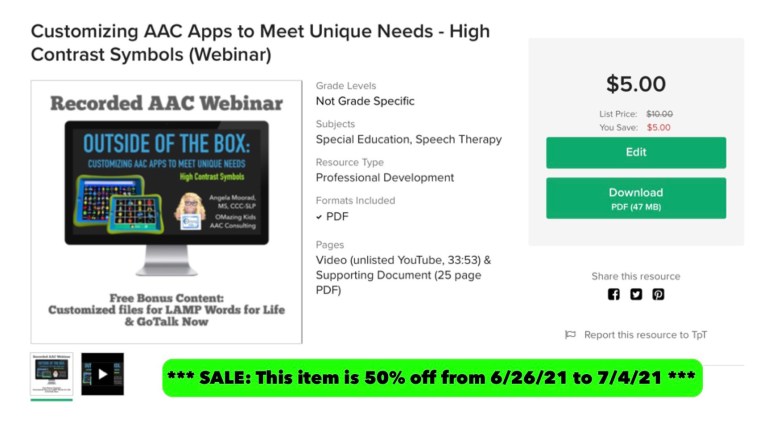 High Contrast Symbols | OMazing Kids AAC Consulting