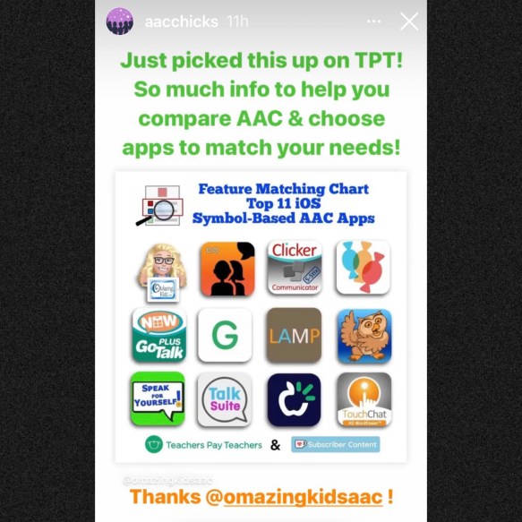 Feature Matching Chart for the Top 11 Robust iOS Symbol-Based AAC Apps ...