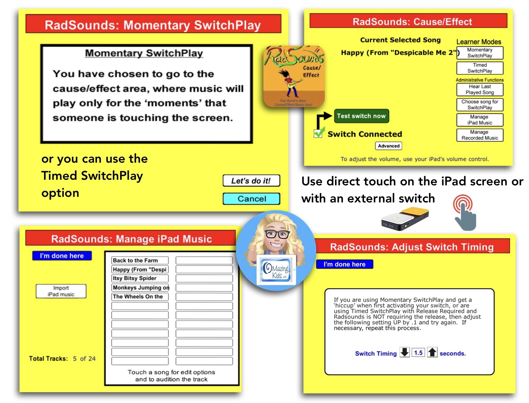 switch accessible music app | OMazing Kids AAC Consulting