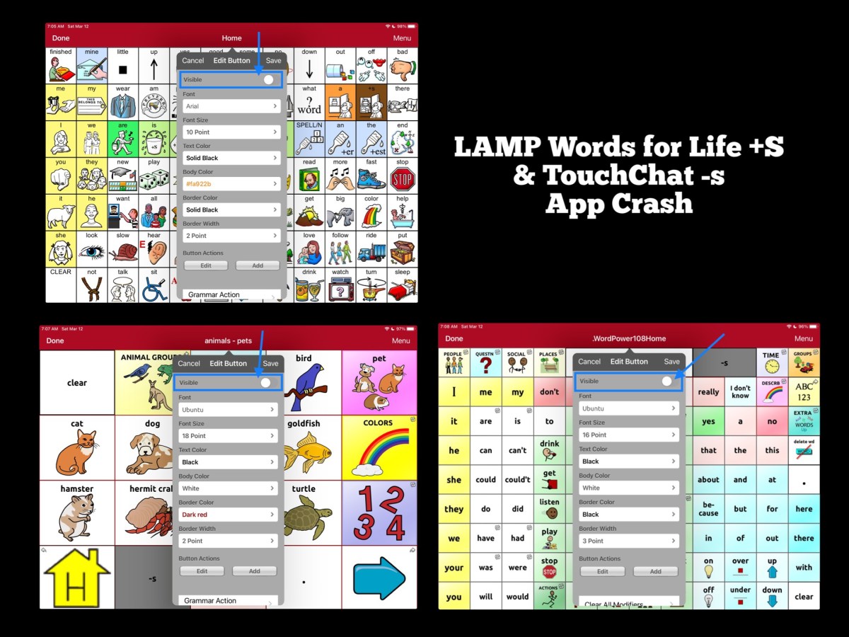 LAMP Words for Life +S & TouchChat with WordPower -s (and other word ...