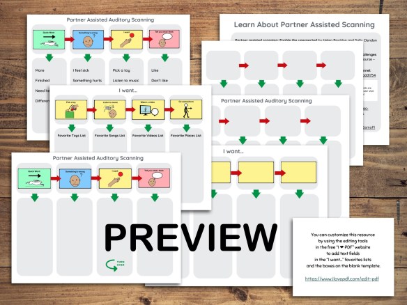 New Resource: Simple Customizable Partner Assisted Auditory Scanning ...