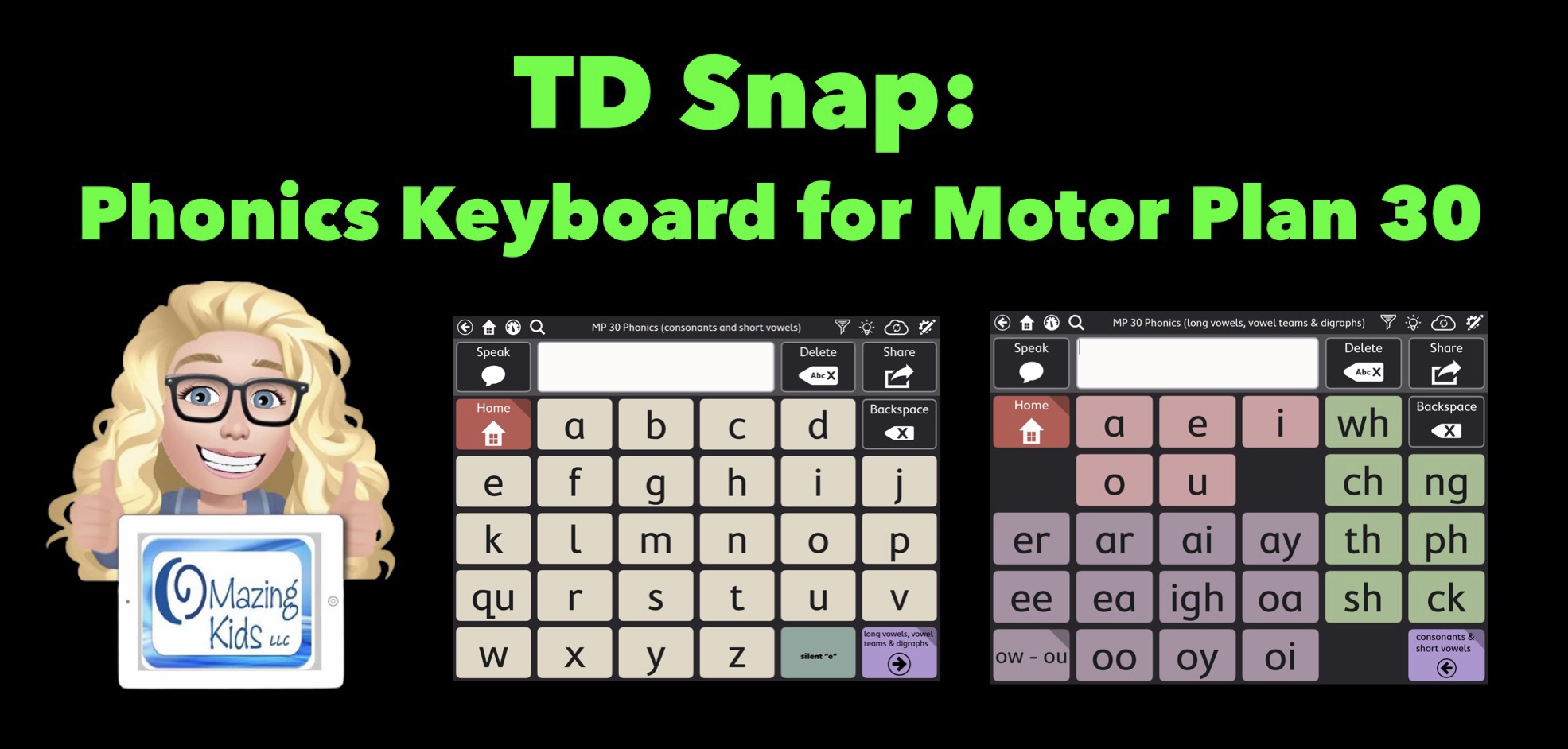 TD Snap: Phonics Keyboards for the Motor Plan 66, Motor Plan 40, and ...