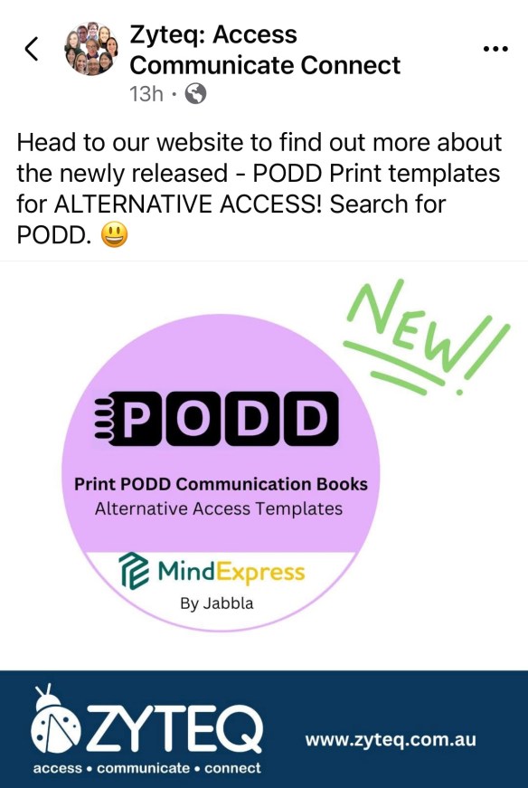 I have something to say…… about PODD (updated with additional resources ...