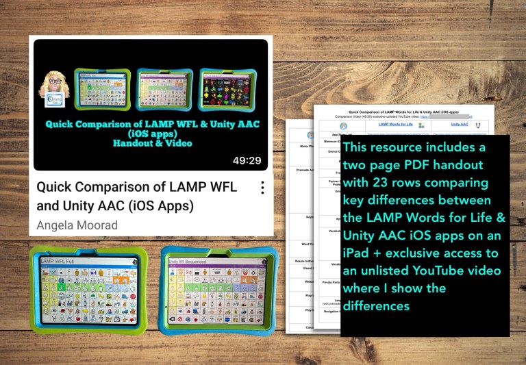 Quick Comparison of LAMP Words for Life & Unity AAC iOS Apps | OMazing ...