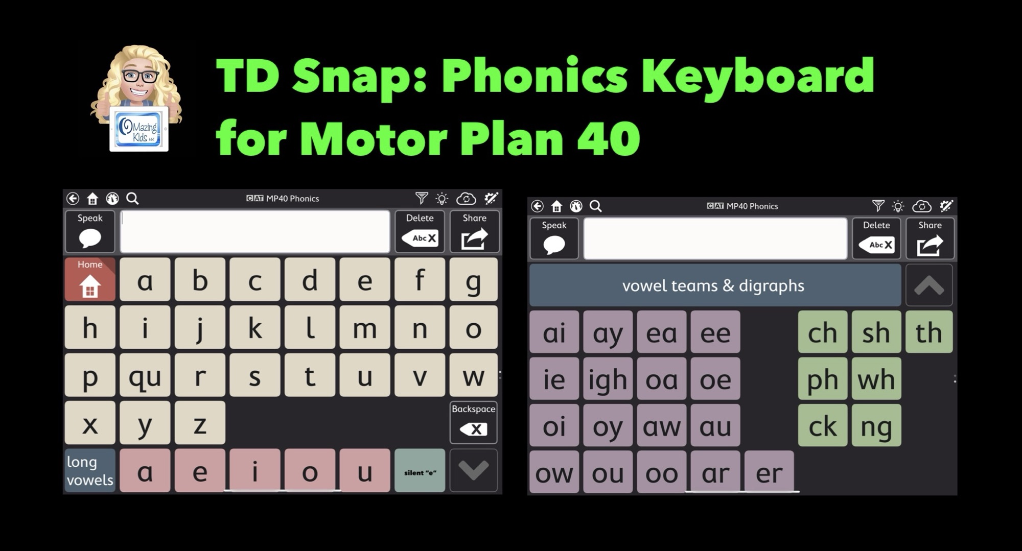 TD Snap: Phonics Keyboards for the Motor Plan 66, Motor Plan 40, and ...